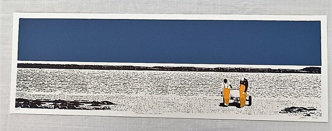 Limited Edition Original Signed Silkscreen Print 'fishermen at Low ...