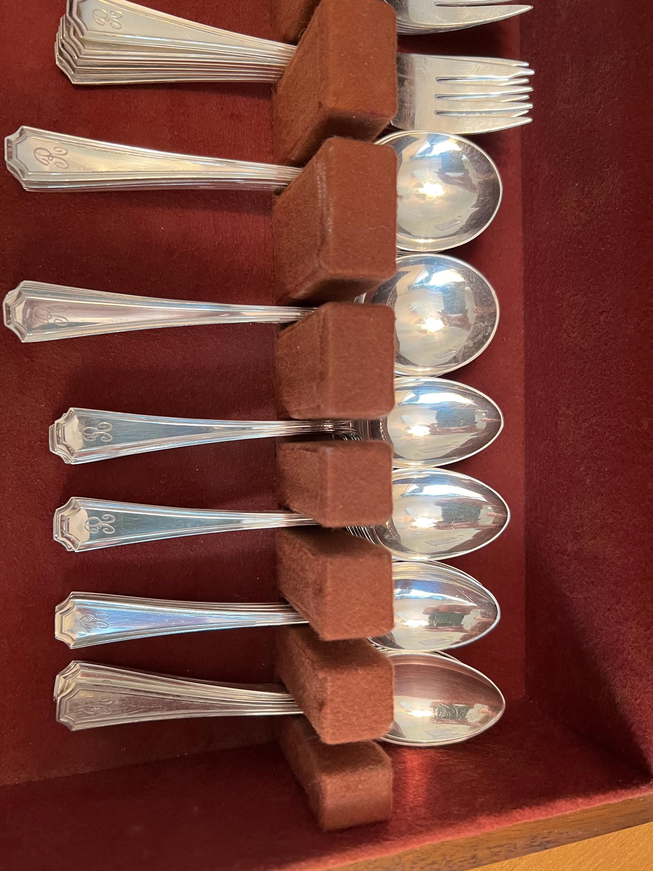 Gorham Fairfax Sterling Silver 94 Piece Set Service for 12 - Etsy