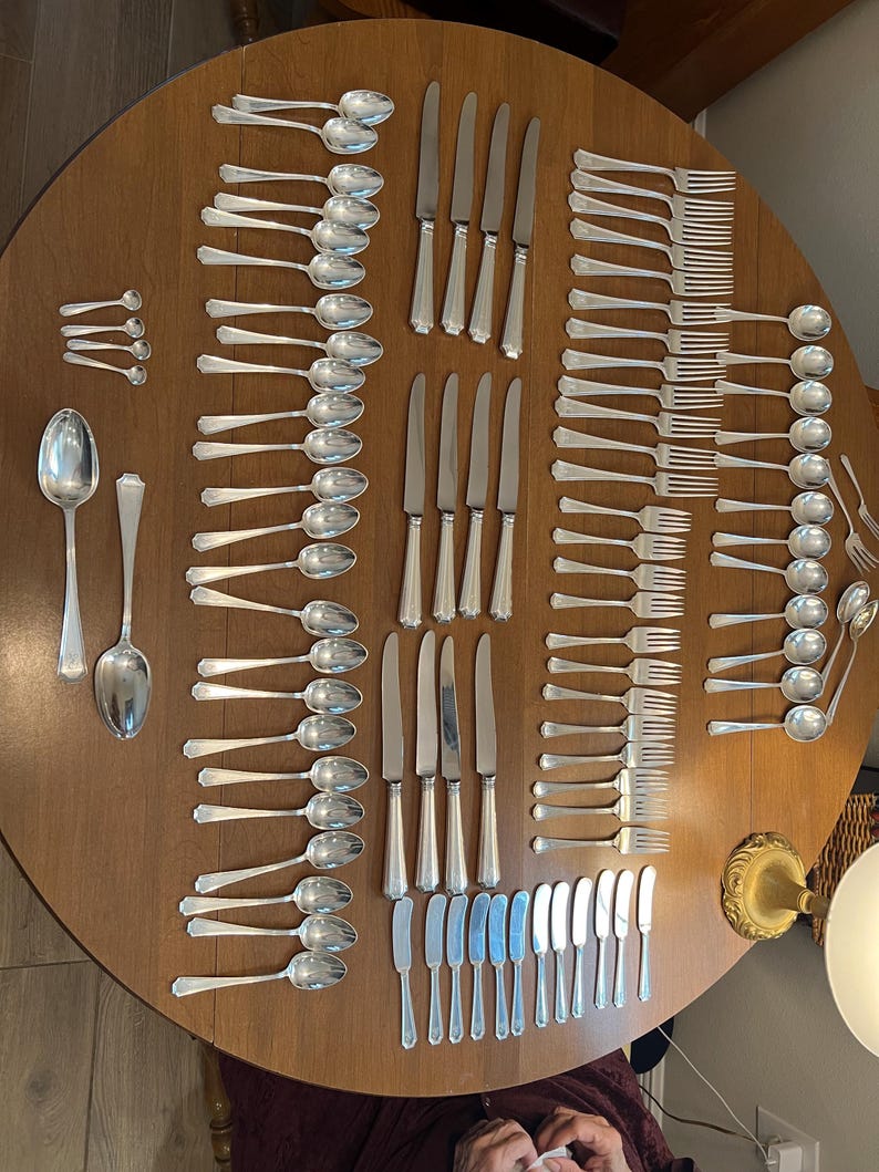 Gorham Fairfax Sterling Silver 94 Piece Set Service for 12 - Etsy