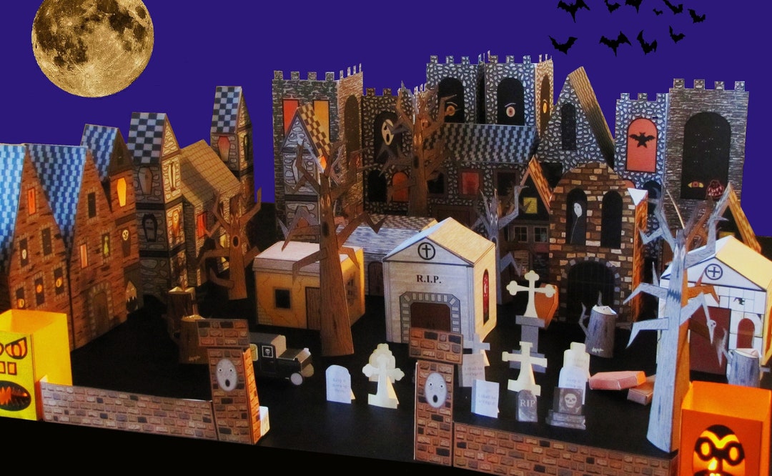 Haunted Village, Digital Download, Halloween, Fall, Holidays, Family ...