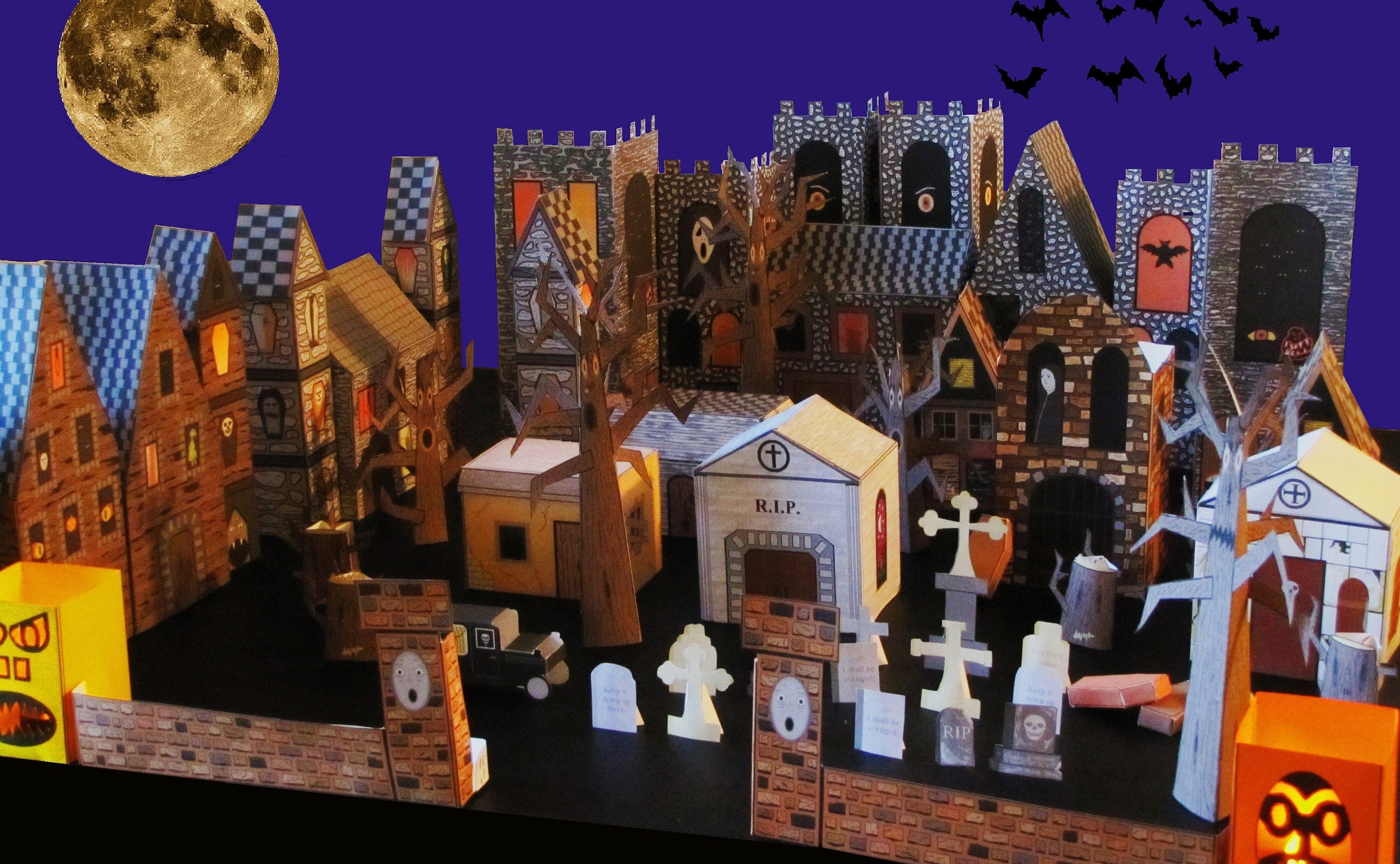 Haunted Village, Digital Download, Halloween, Fall, Holidays, Family ...