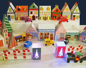 Christmas Village Digital Download Build a Holiday Town. - Etsy