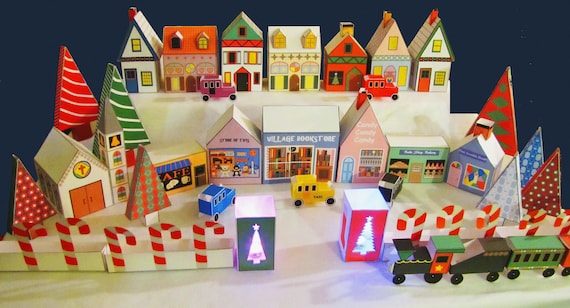 Christmas Village Digital Download Build a Holiday Town. - Etsy