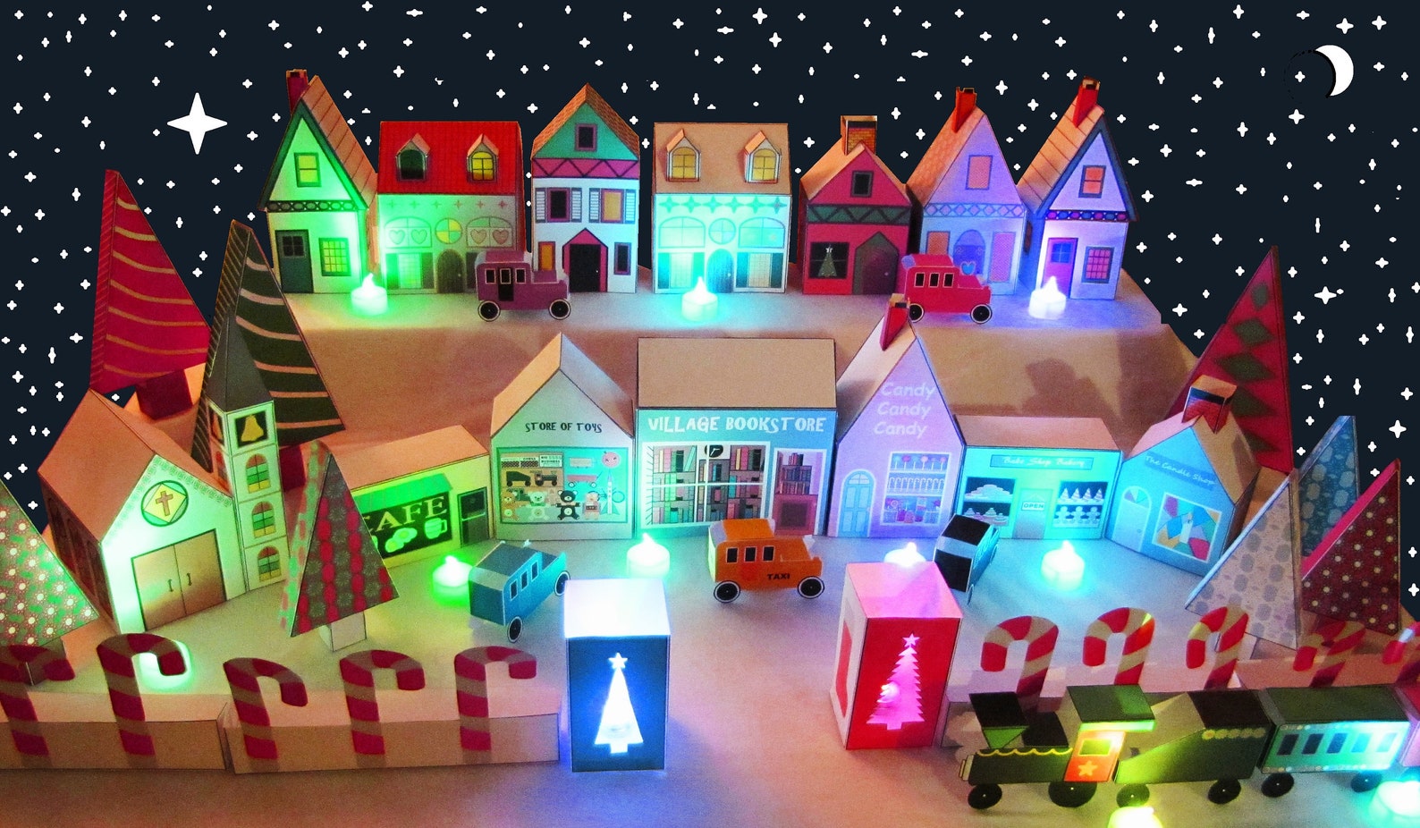 Christmas Village, Digital Download, Build a Holiday Town. Decorate ...