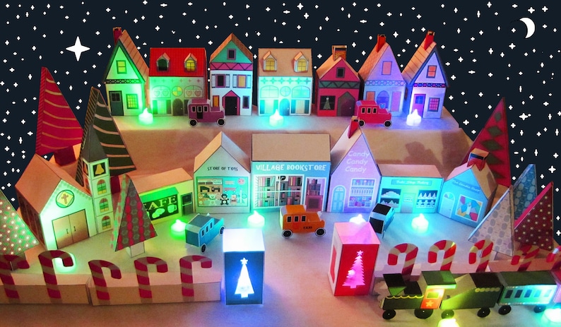 Christmas Village, Digital Download, Build a Holiday Town. Decorate ...