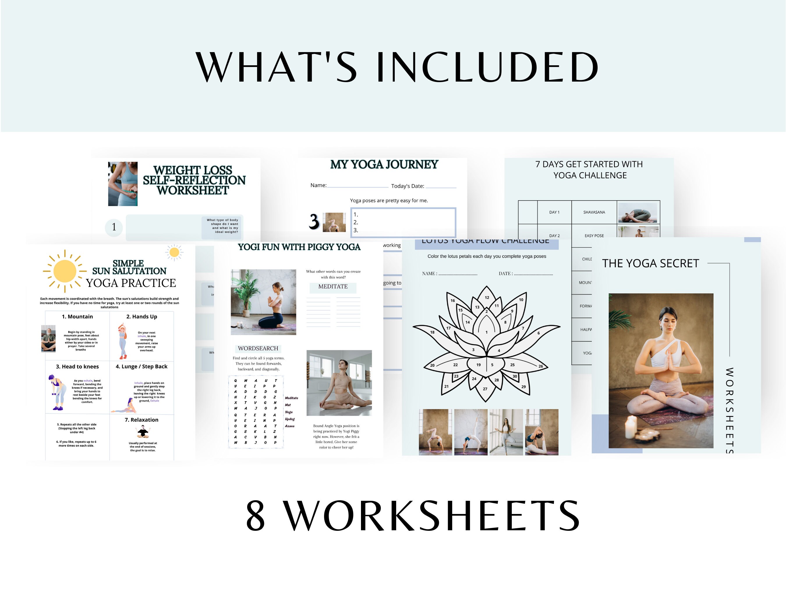 Yoga Worksheet Yoga Practice Online Courses Physical Therapy Meditation ...