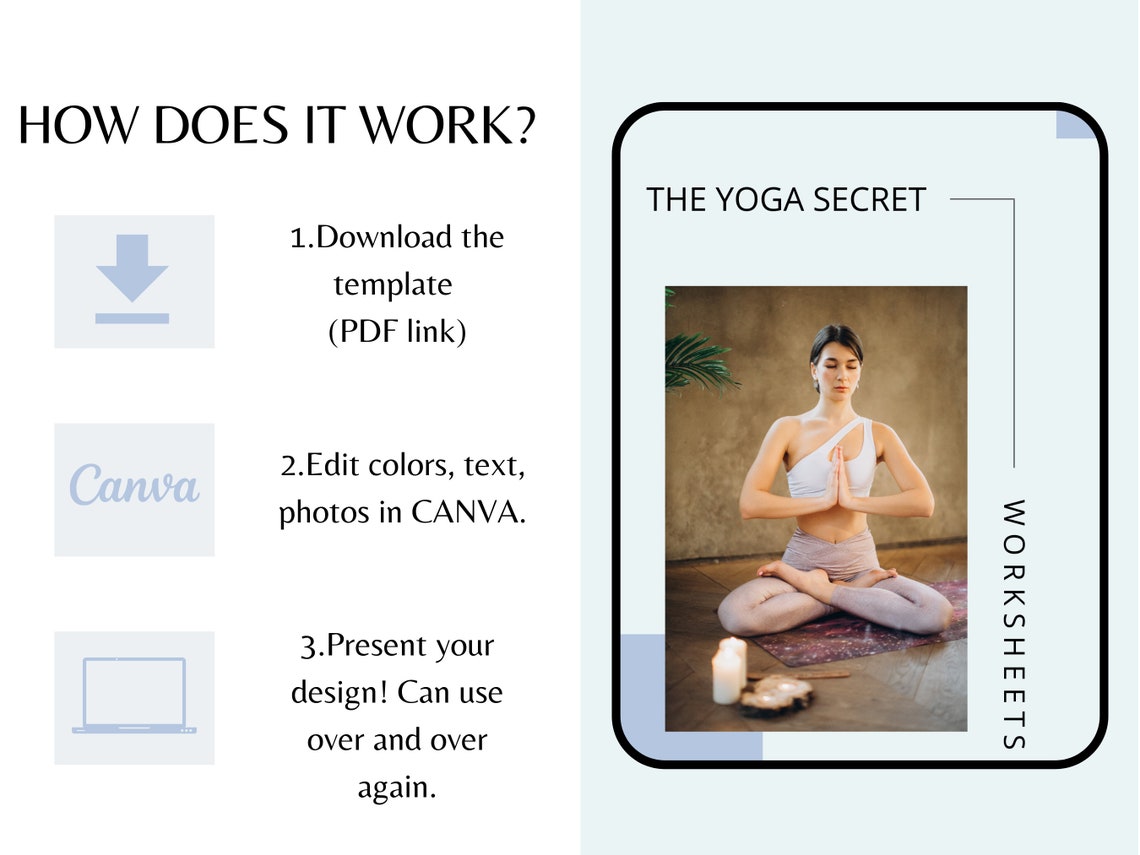 Yoga Worksheet Yoga Practice Online Courses Physical Therapy Meditation ...