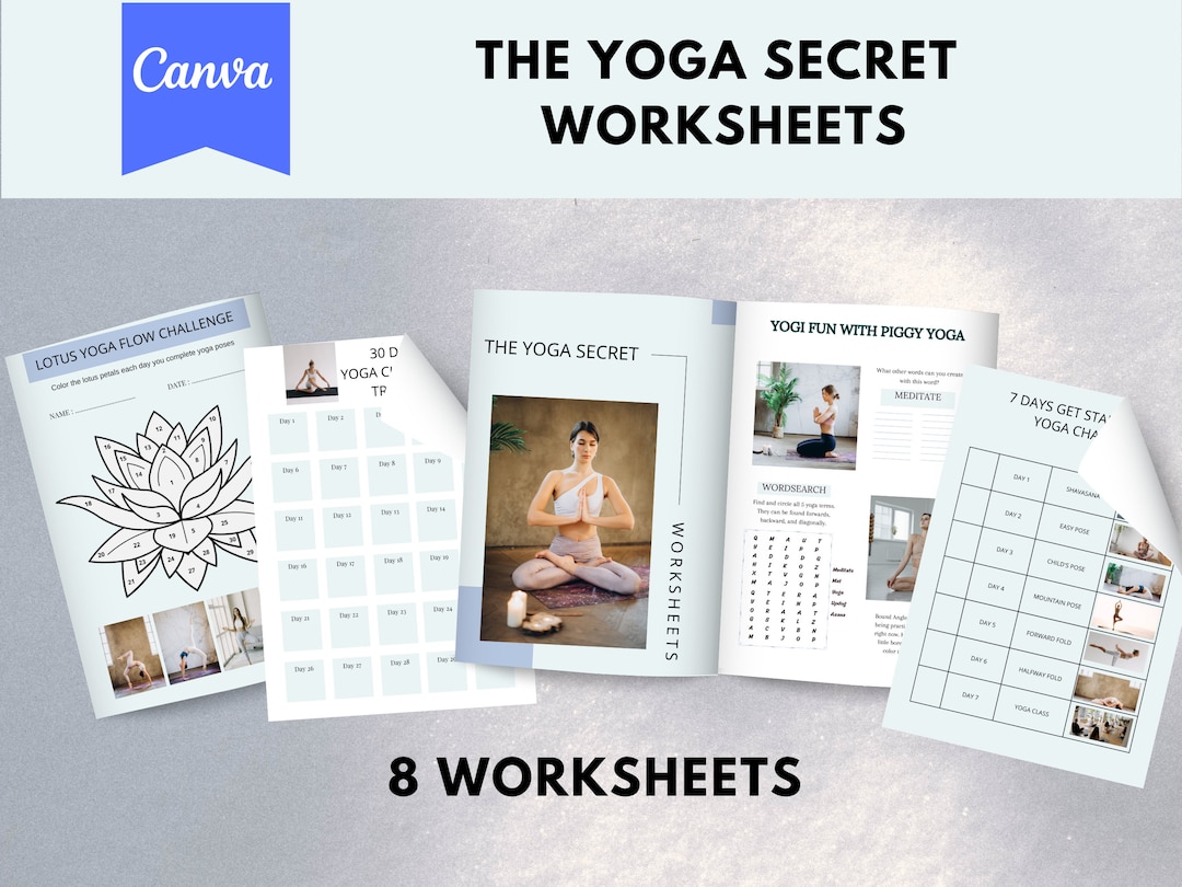 Yoga Worksheet Yoga Practice Online Courses Physical Therapy Meditation ...