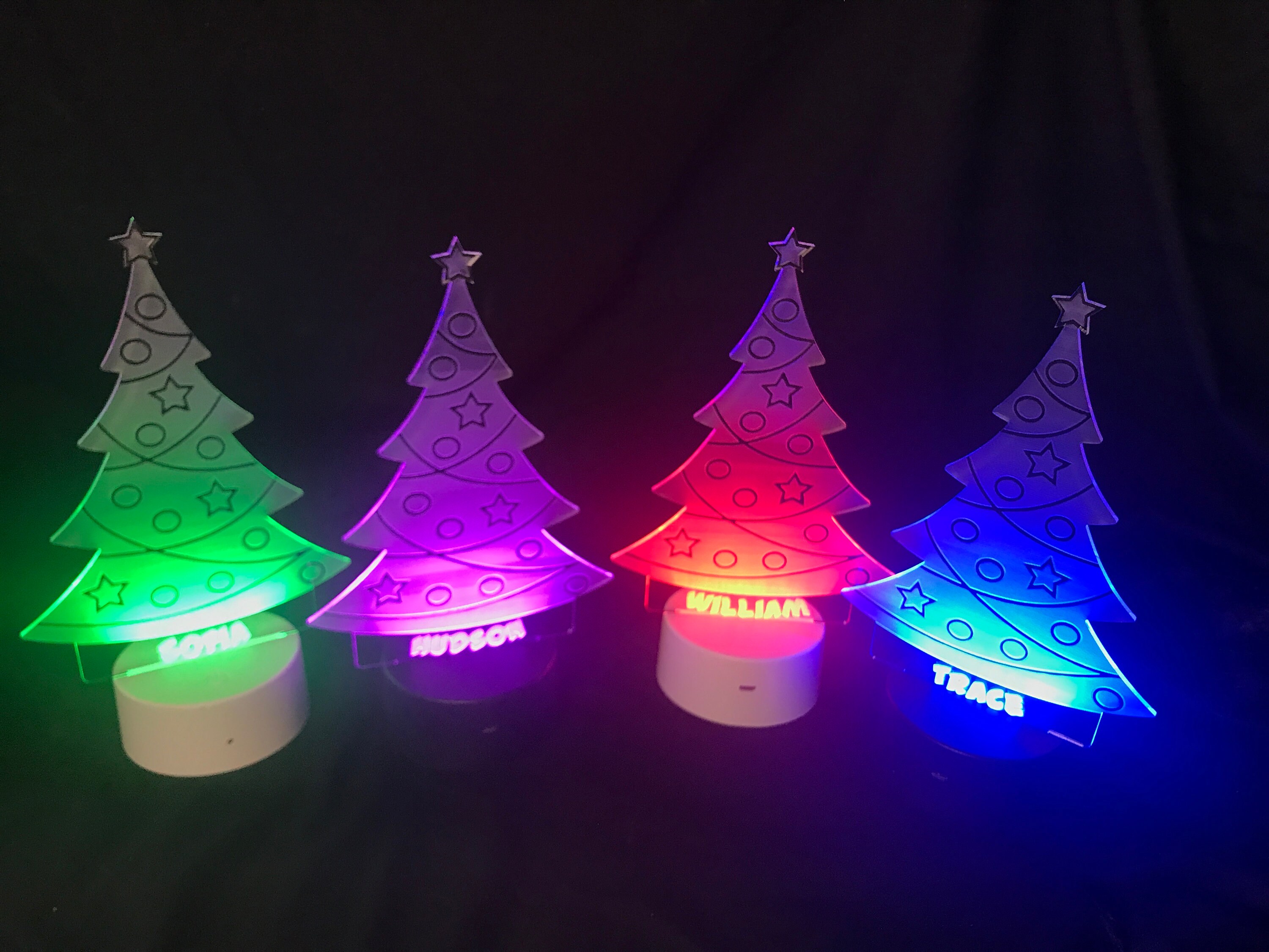 Color and Light Acrylic Infinity Christmas Trees - Etsy