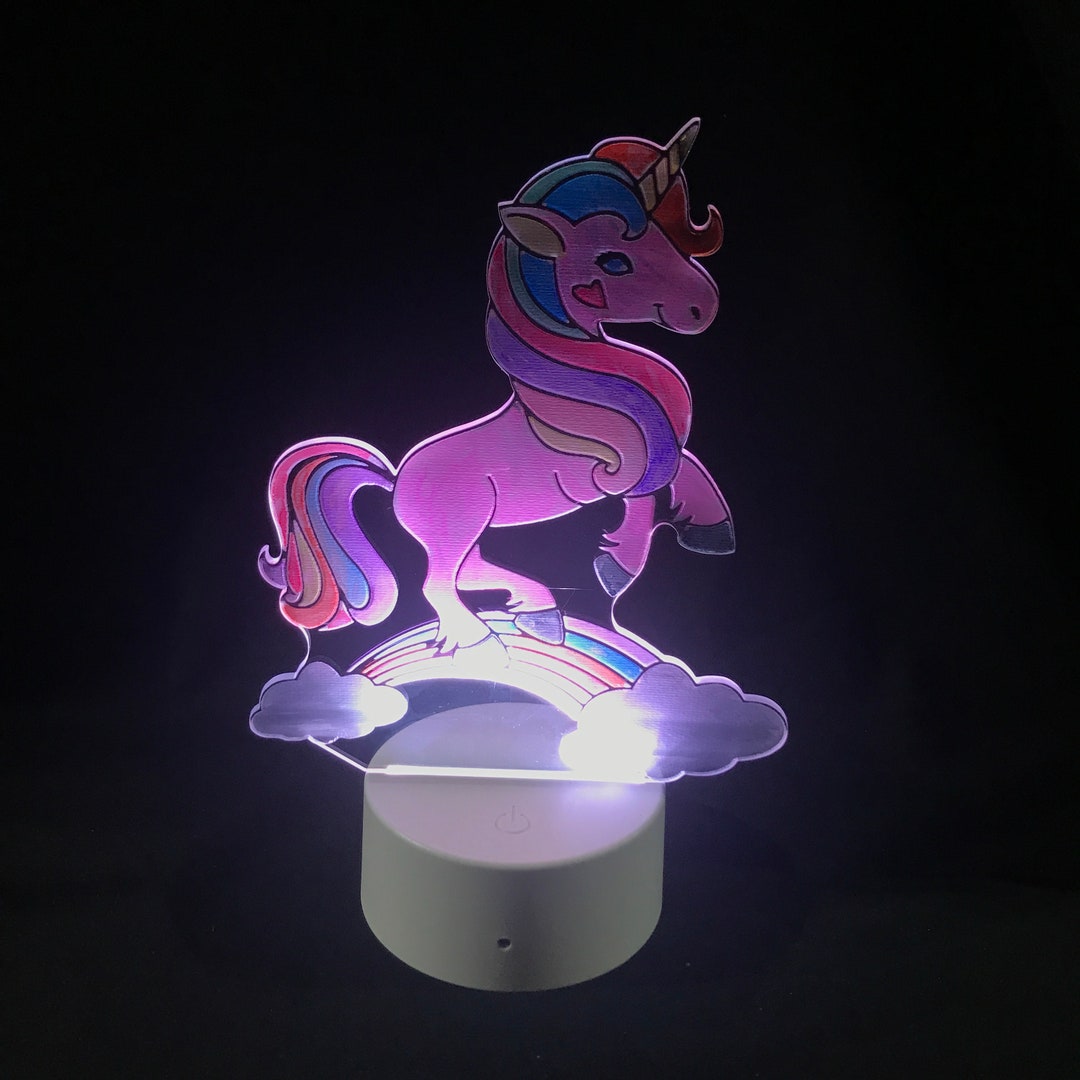 Unicorn Color and Light Acrylic Infinity LED Light - Etsy