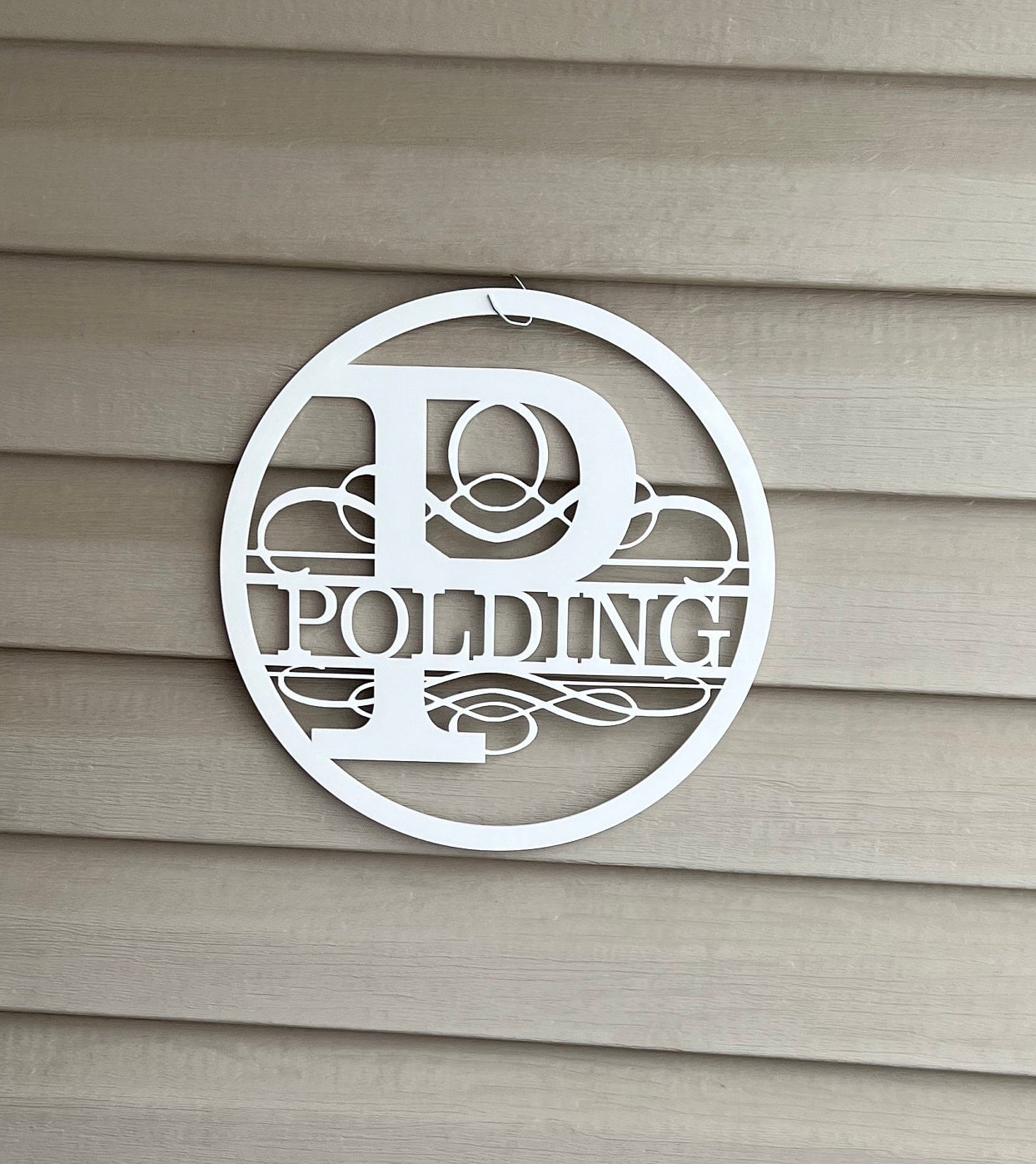 Acrylic Monogram Name Circle Sign - Etsy