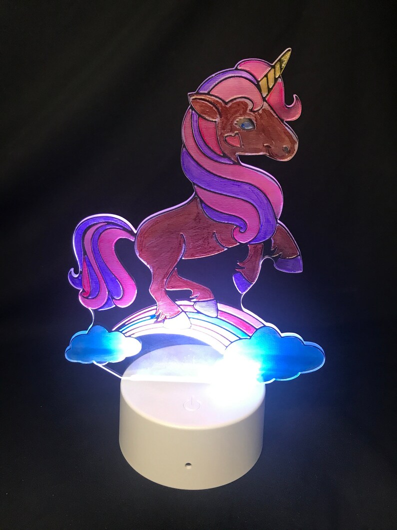Unicorn Color and Light Acrylic Infinity LED Light - Etsy