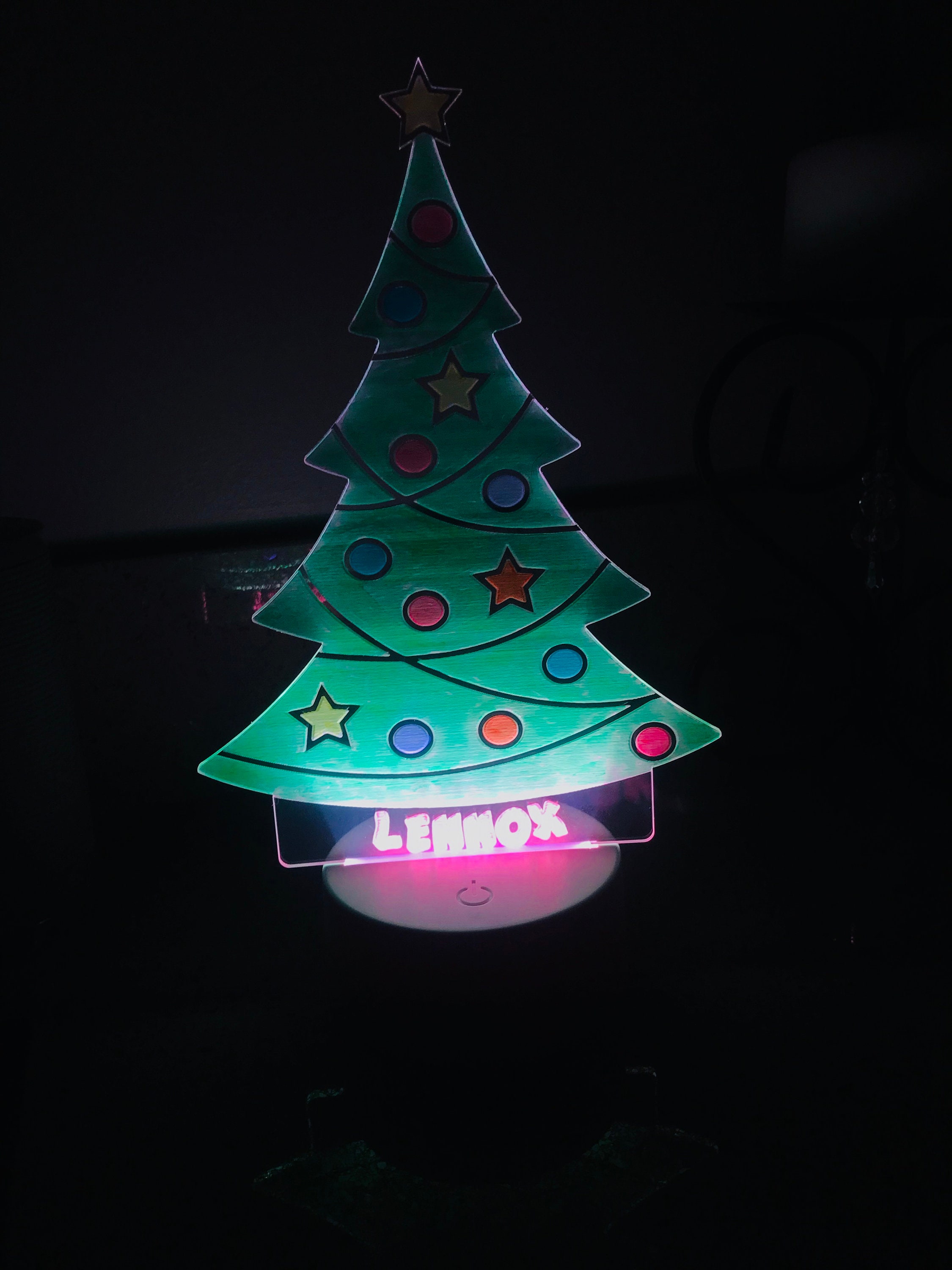 Color and Light Acrylic Infinity Christmas Trees - Etsy
