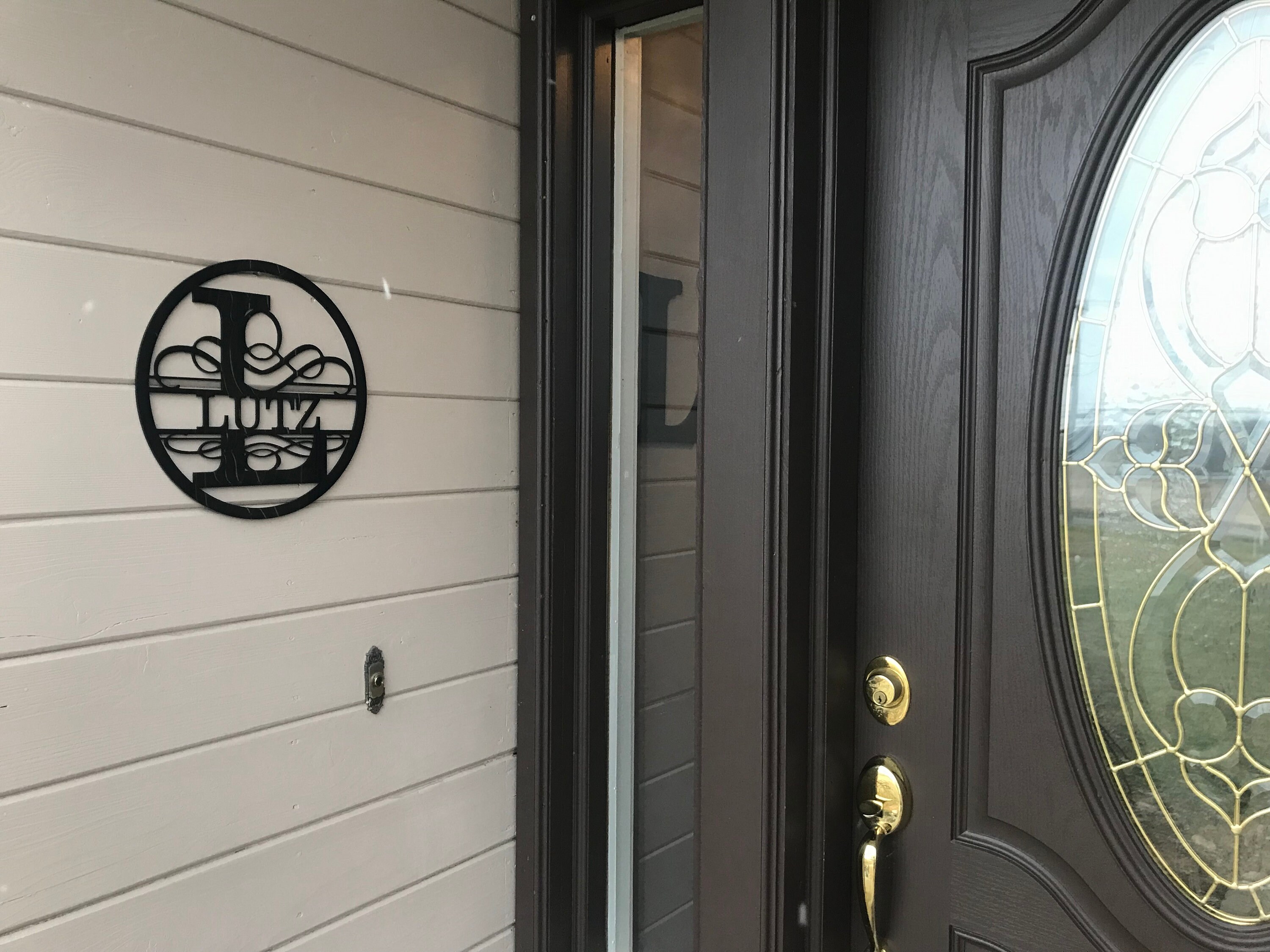 Acrylic Monogram Name Circle Sign - Etsy
