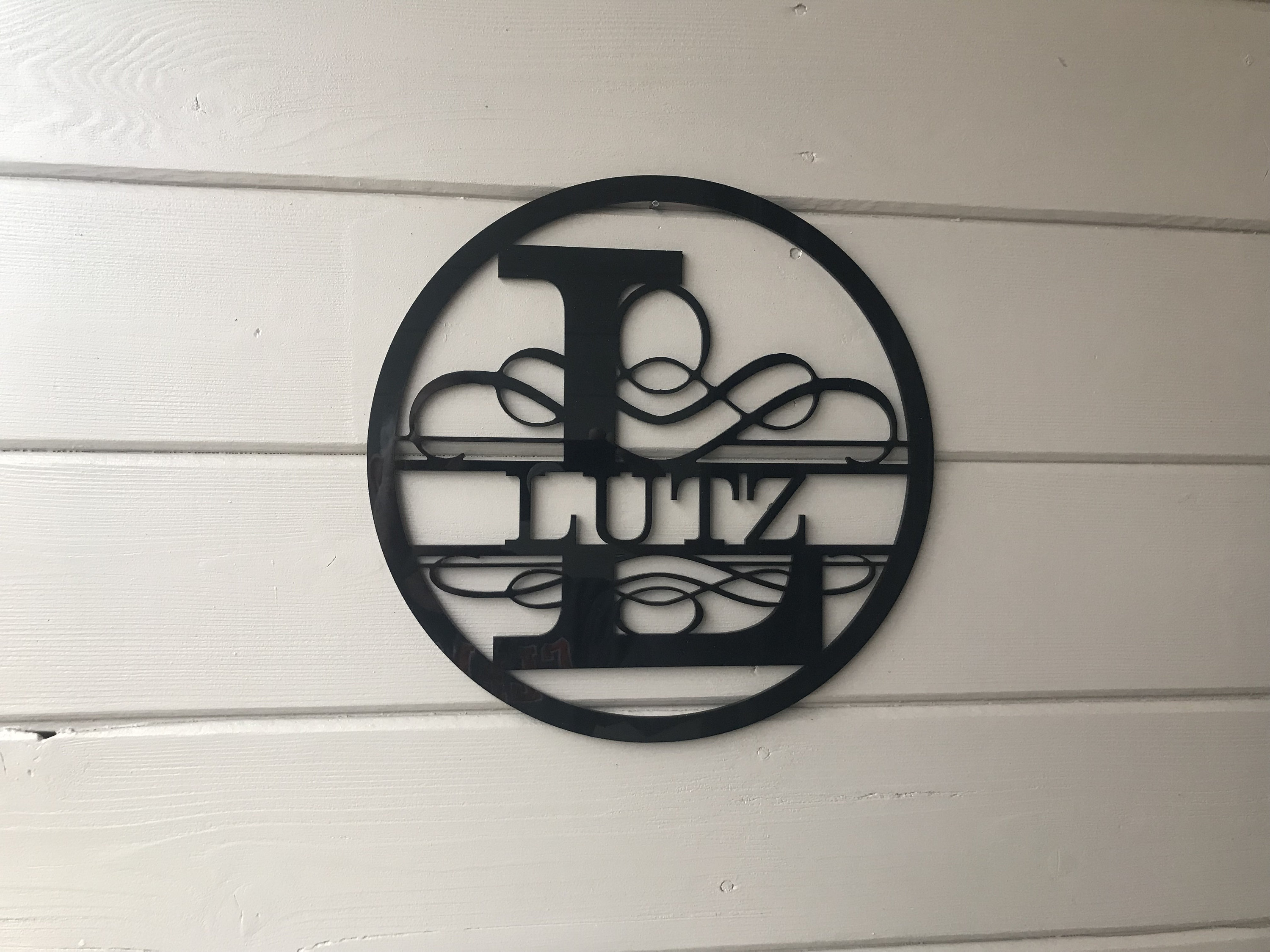 Acrylic Monogram Name Circle Sign - Etsy