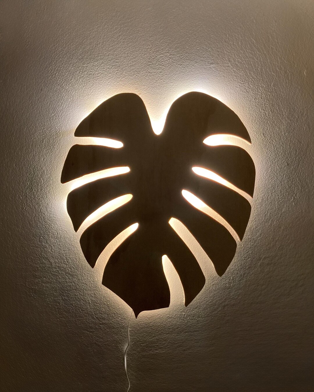 Monstera Deliciosa Glowing Wall Decor Lamp - Etsy