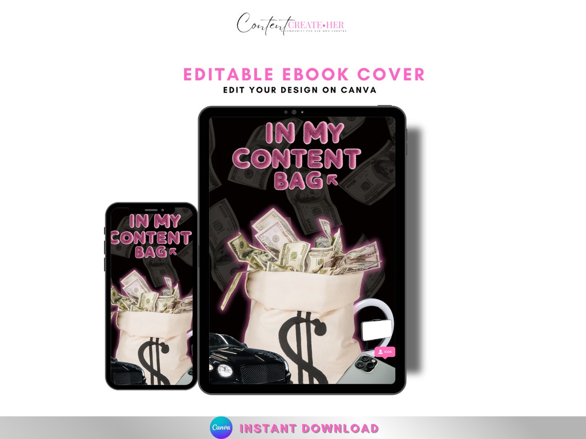 Ebook Cover Design, Ebook Cover Template, Canva Template, Editable ...