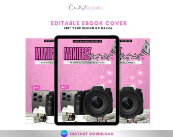Ebook Cover Design, Ebook Cover Template, Canva Template, Editable ...