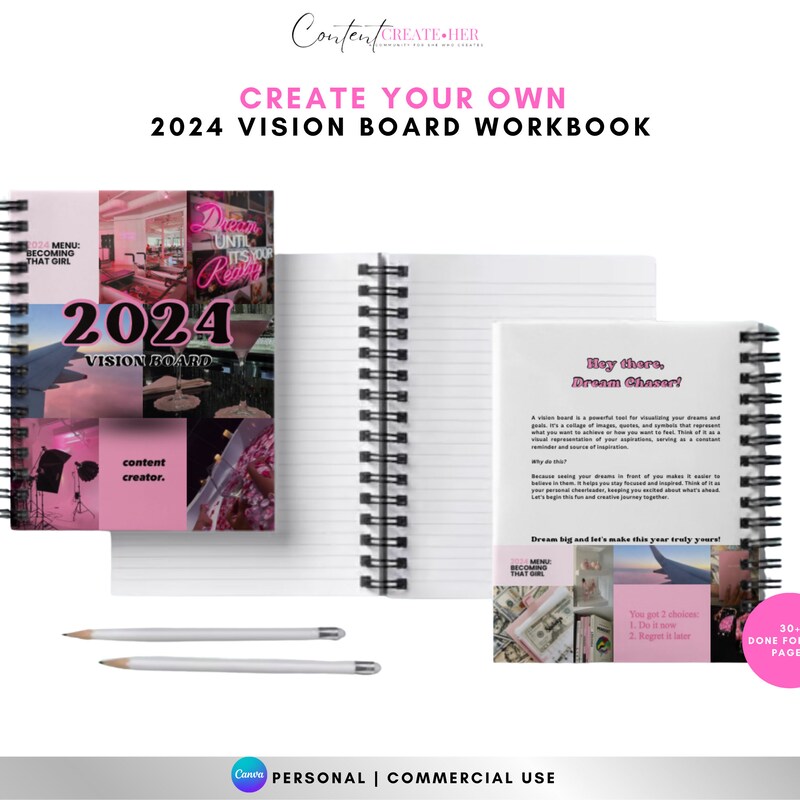 Pink Vision Board - Etsy