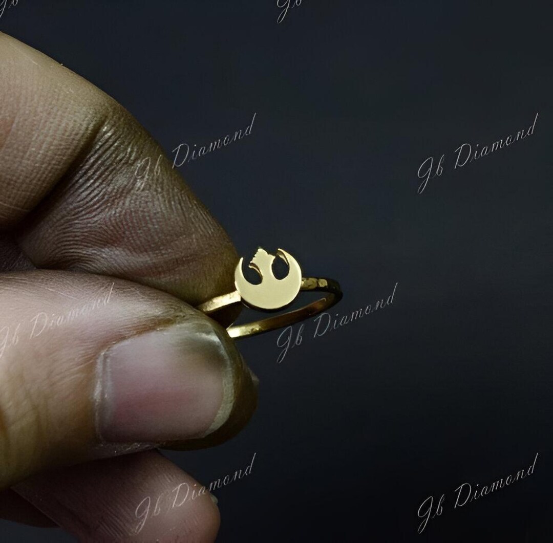 Star Wars 14K Gold Ring Star Wars Rebel Alliance Jewelry Dainty Ring ...