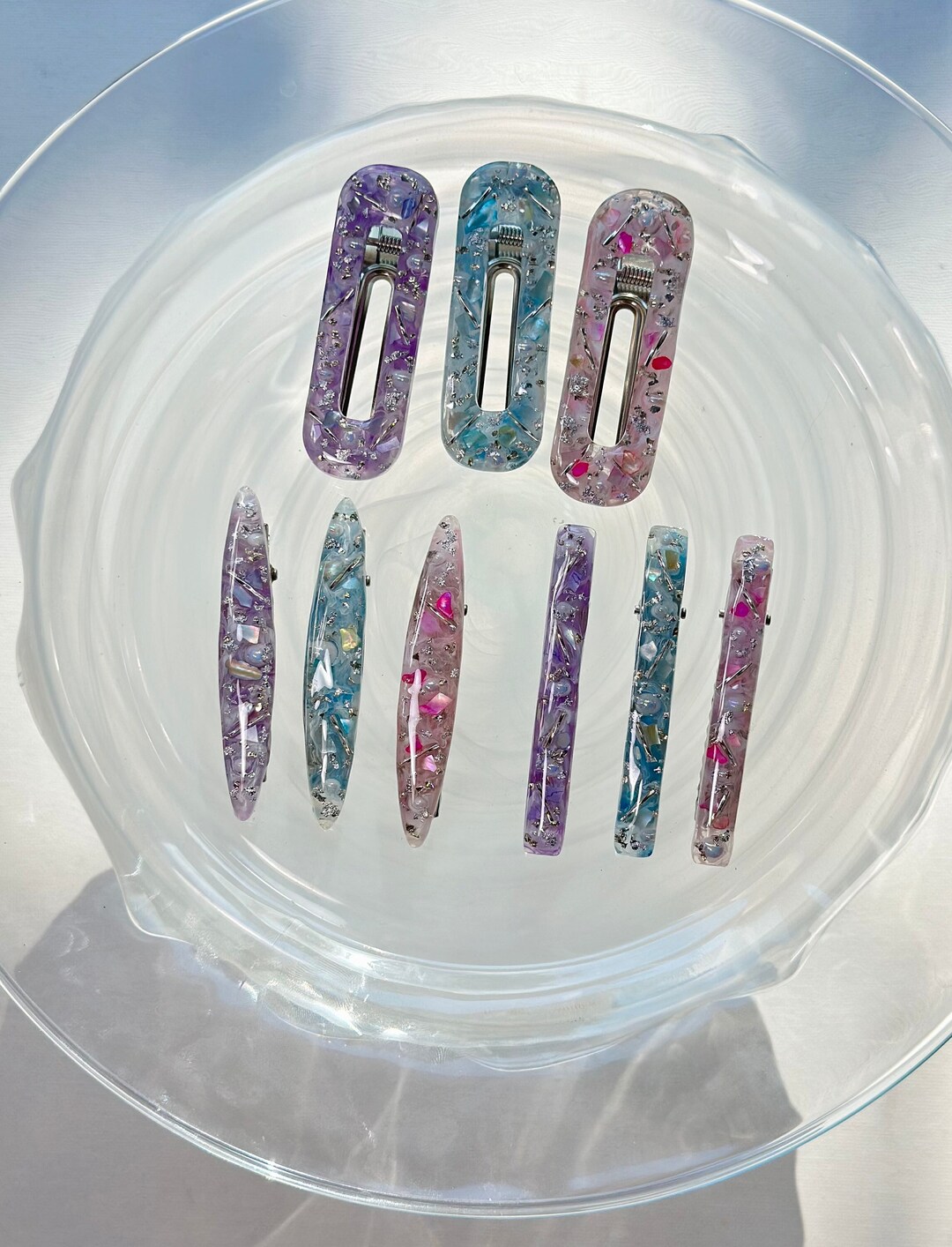 Hair Clips, 3-piece Set, Resin Hair Clips, Hair Accessories, Cute Hair ...