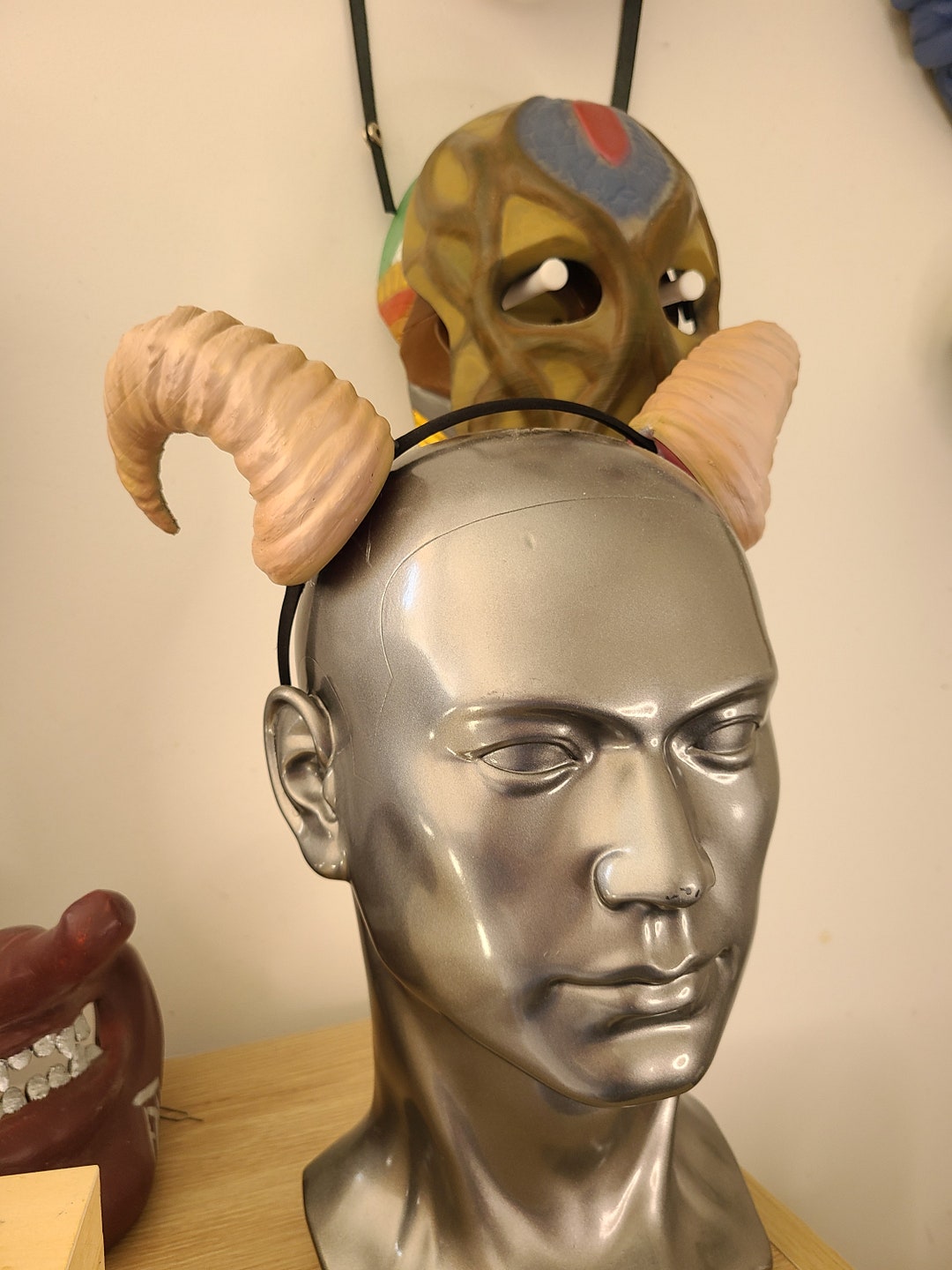 Demon Horn, Goat Style, Headband With Horn for Cosplay - Etsy