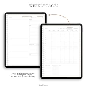 Undated Digital Planner: Weekly, Monthly, & Notebook Sections (digital ...