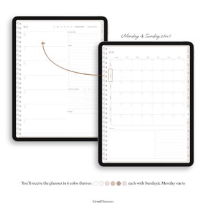 Undated Digital Planner: Weekly, Monthly, & Notebook Sections (digital ...