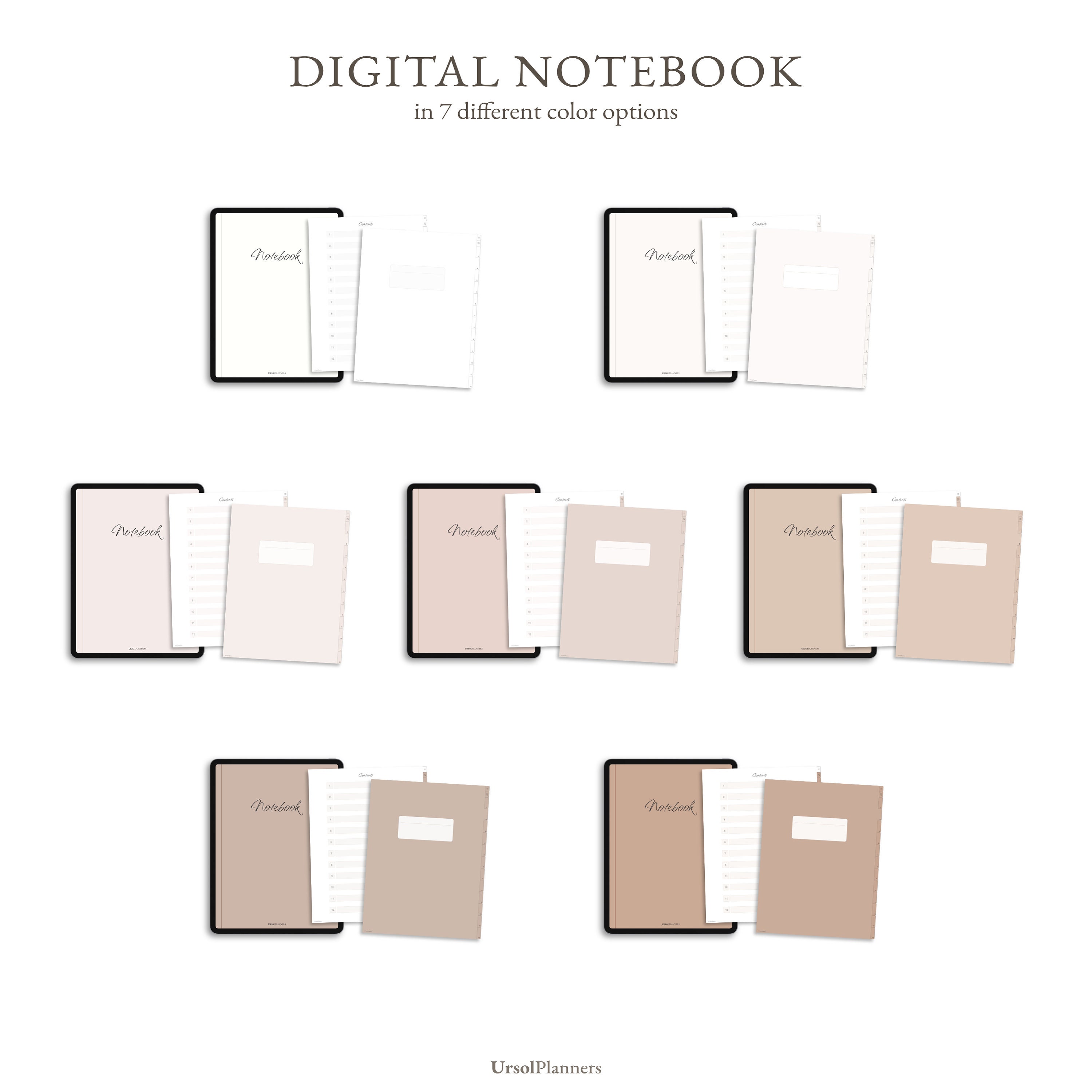 Digital Notebook Goodnotes Notebook Notebooks With Tabs - Etsy