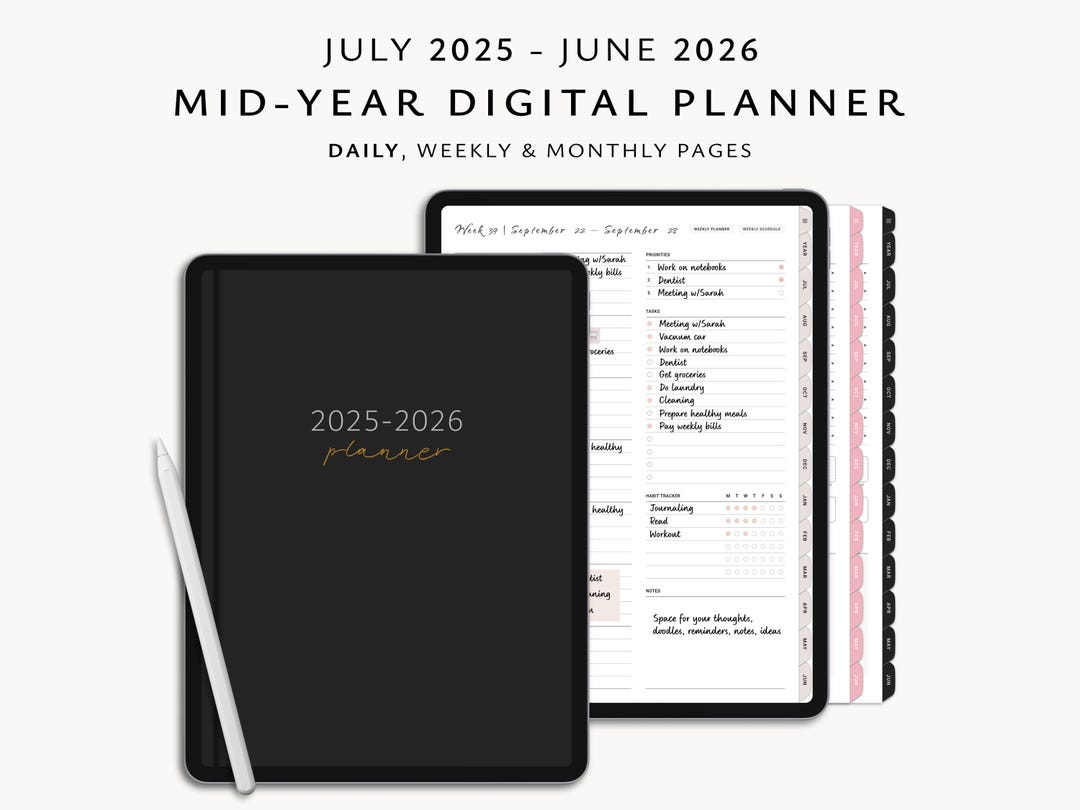 Minimalist Digital Planner 2025-2026: Daily, Weekly, Monthly (digital ...