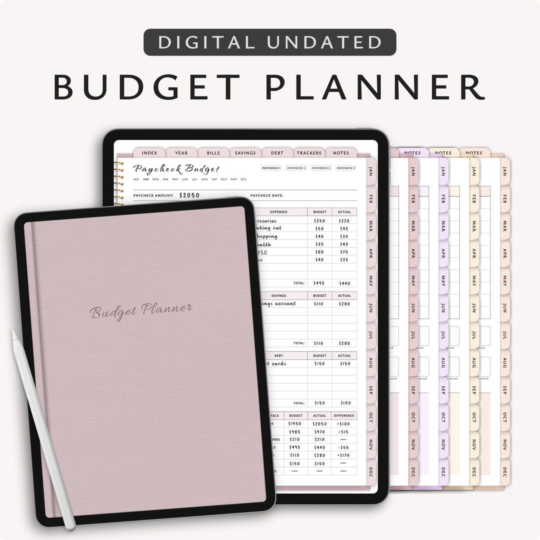 Digital Budget Planner, Paycheck Budget Planner, Financial Planner ...