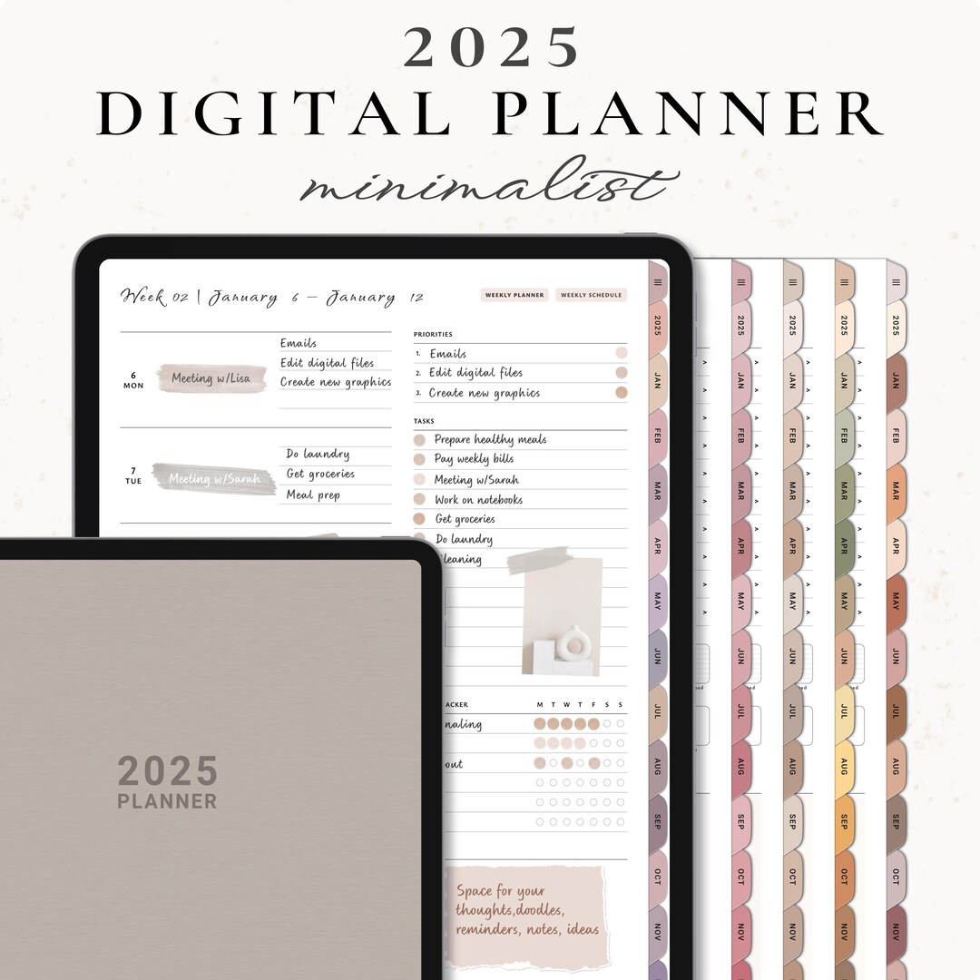 2025 Digital Planner, Daily Planner, Goodnotes Planner, Weekly Planner ...