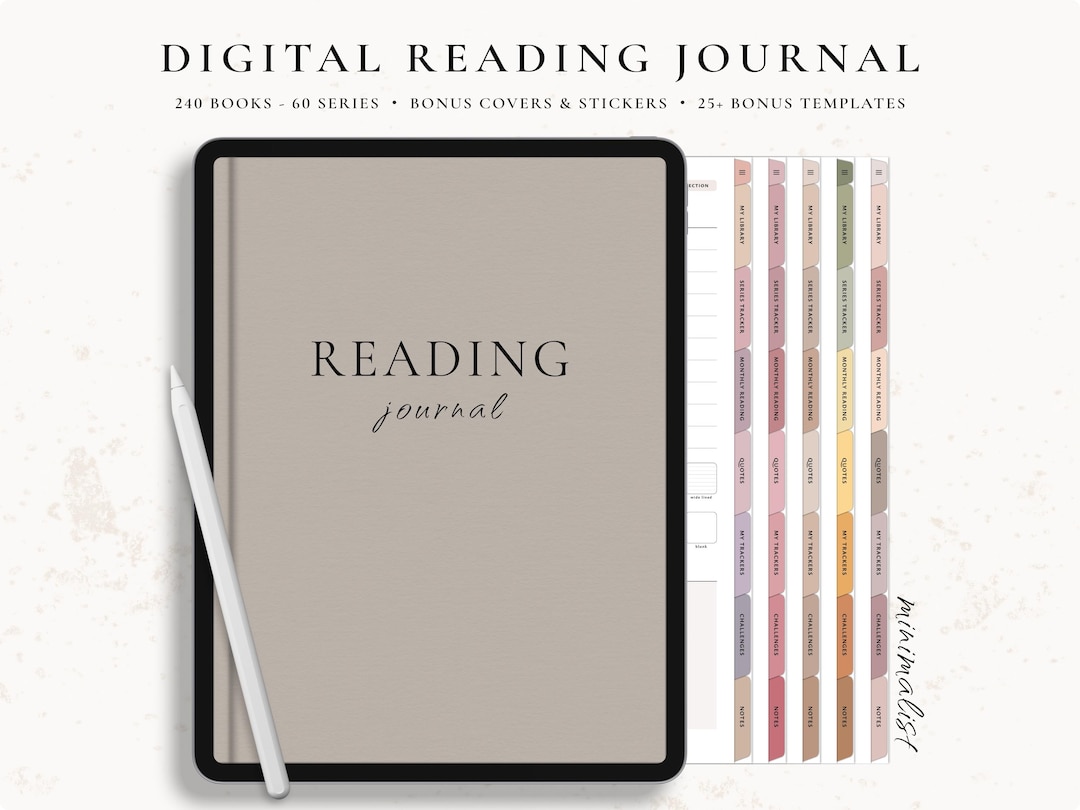 Digital Reading Journal: Book Review Tracker, 240 Books (digital ...