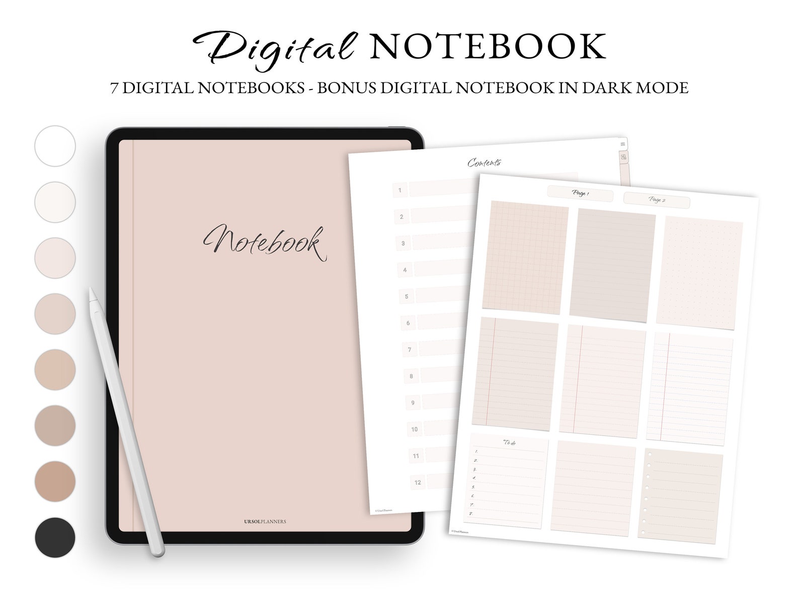 Digital Notebook Goodnotes Notebook Notebooks With Tabs - Etsy