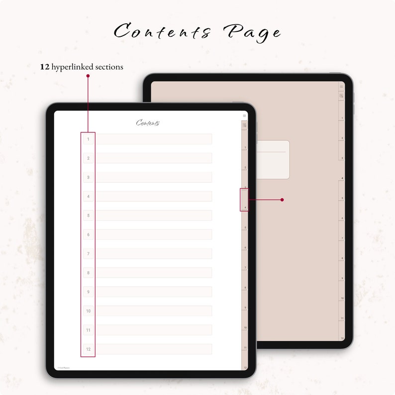 Digital Notebook: 12-tab Lined Student Notebook (PDF Files) - Etsy