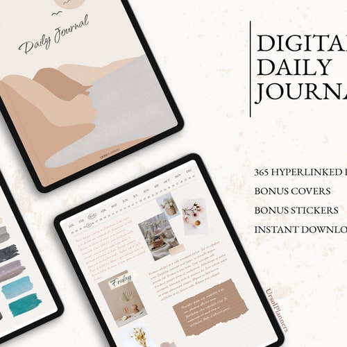 Daily Digital Journal for Goodnotes Notability Digital - Etsy
