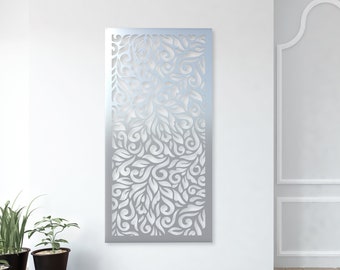 Garden Screen in Bloom Design Metal, Decorative Screen, Home Decor ...