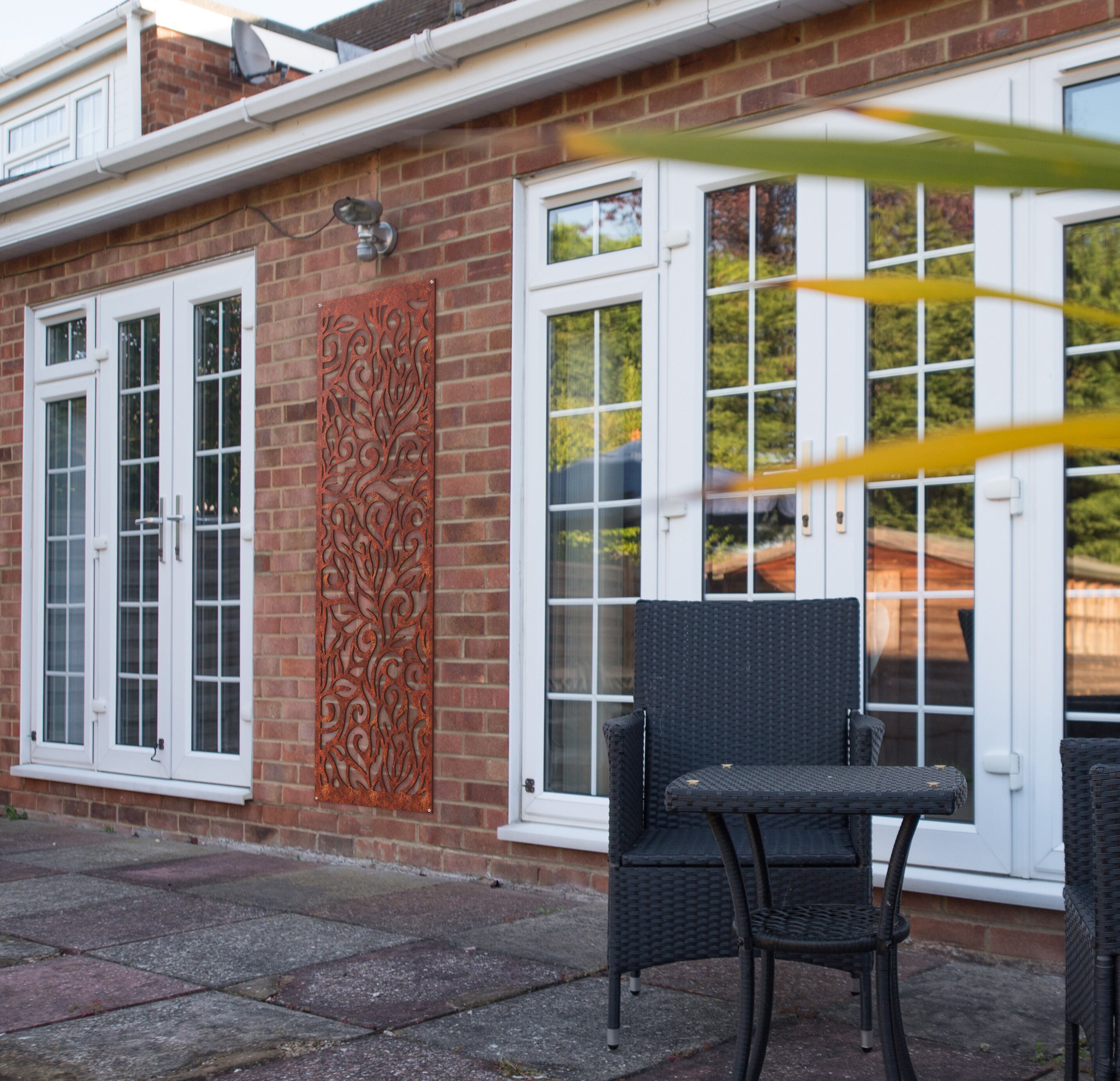 Corten Garden Screen in Botanical Design Rustic Decorative - Etsy UK