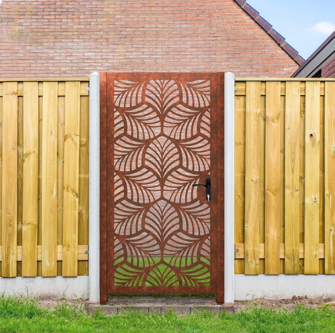Corten Steel Gate in Setosa Metal Design the Steel Gallery - Etsy