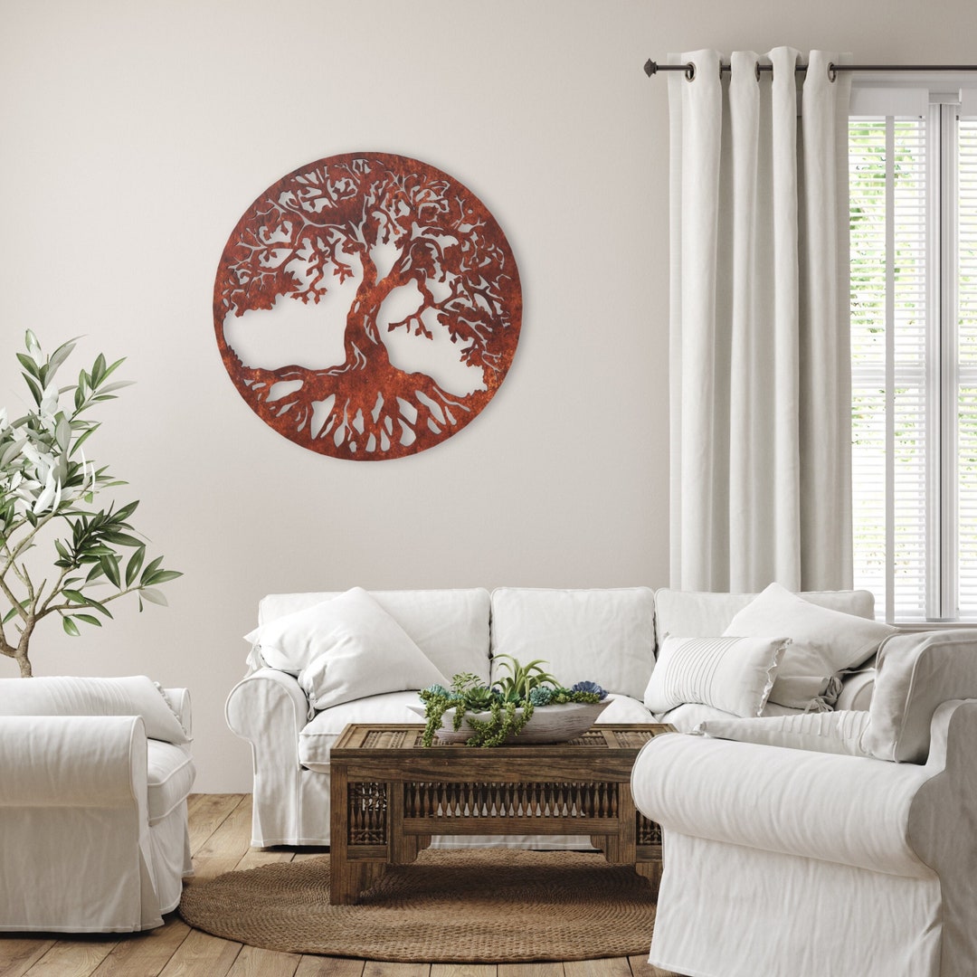 Tree of Life Metal Corten, Steel Corten, Rust Effect, Metal Wall Art ...
