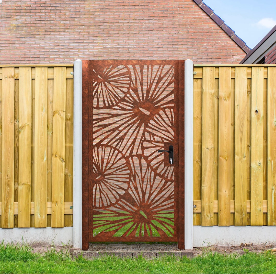 Corten Steel Gate in Segments Metal Design the Steel Gallery - Etsy
