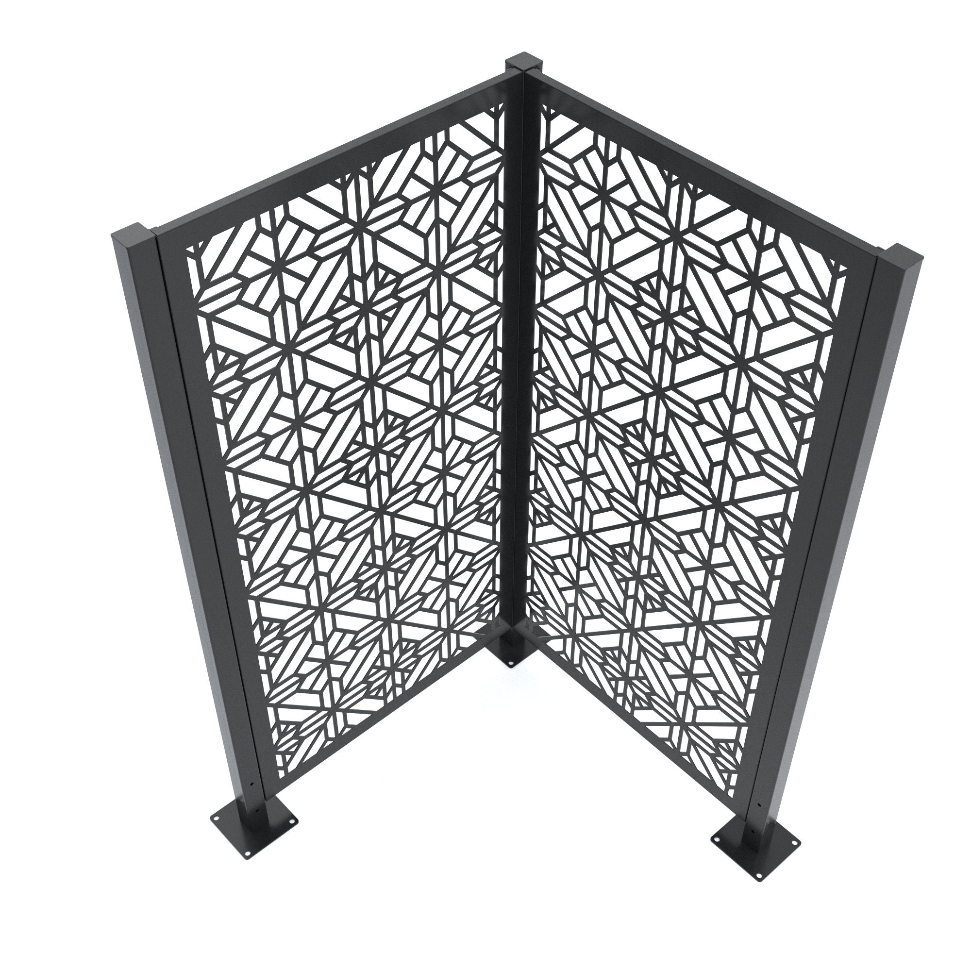 Garden Screen Posts Free Standing CORNER POST Horizontal or - Etsy UK