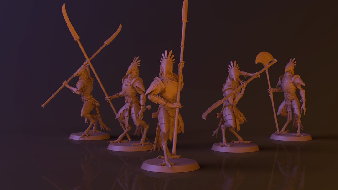 Miniature Figure Kenku Solider Different Positions 1of2 Lord of the ...