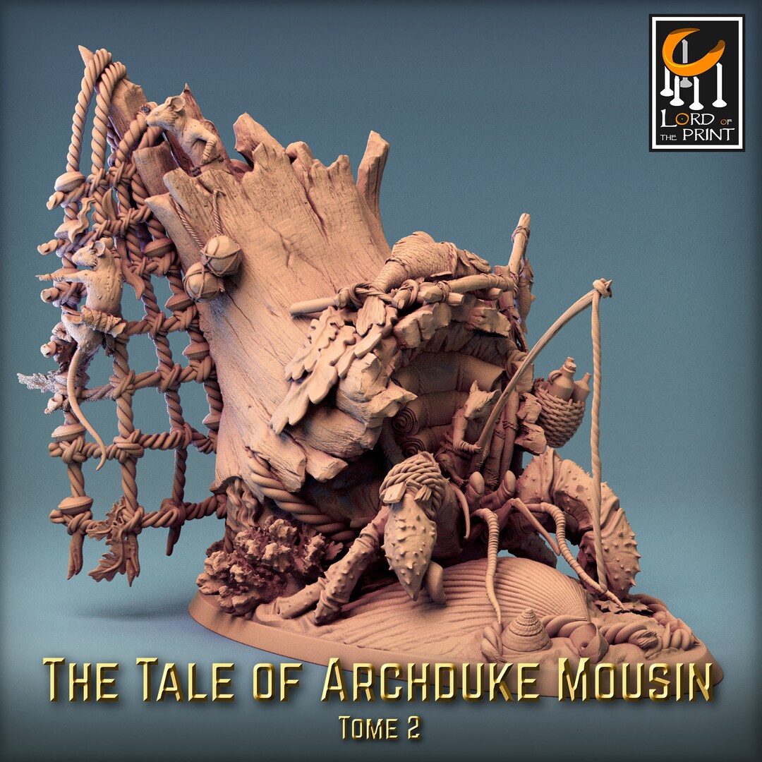 Tabletop Miniature XXL Hermit Crab Crab With Mouse Angler Lord of the ...