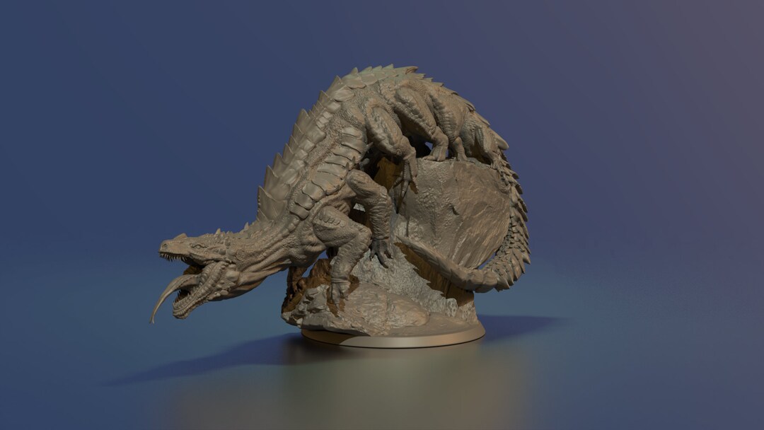 Behir Figure XXL Dragon Young Behir Lord of the Print Dungeons and ...