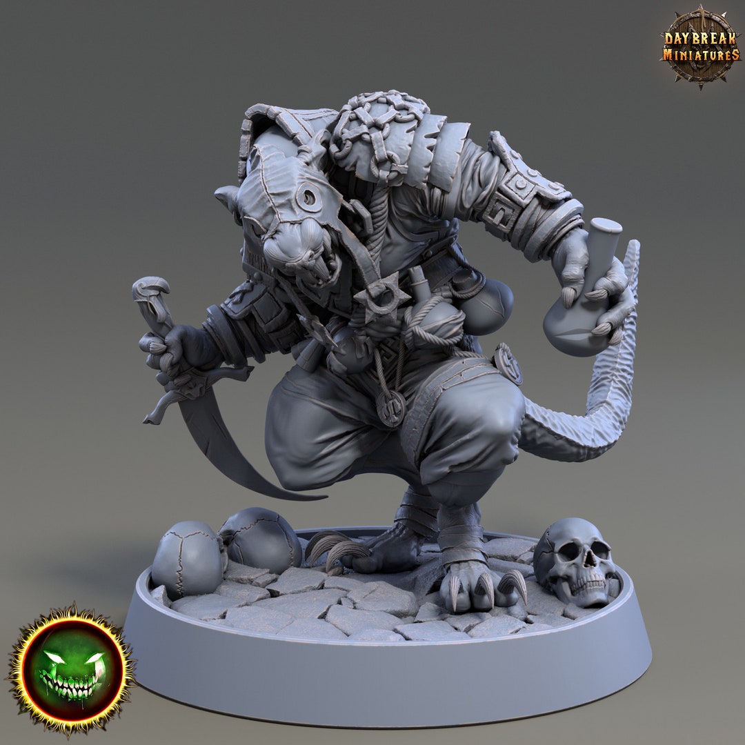 Tabletop Miniature Ratmen 32 Mm/75 Mm Sinbad Strangeblood the ...