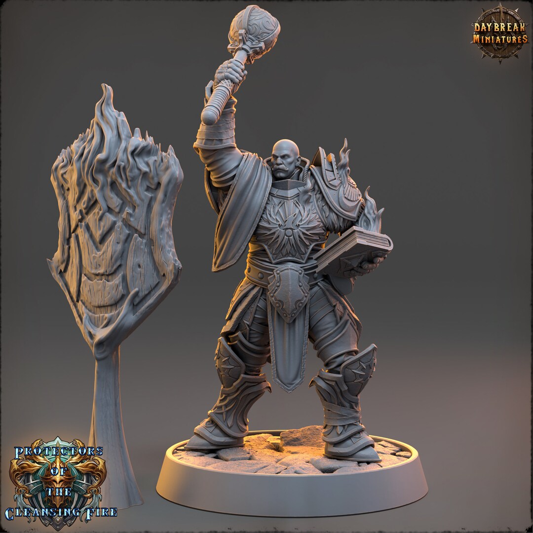 Tabletop Miniature Paladin 32 Mm/54 Mm dnd Roleplay Daybreak Miniatures ...