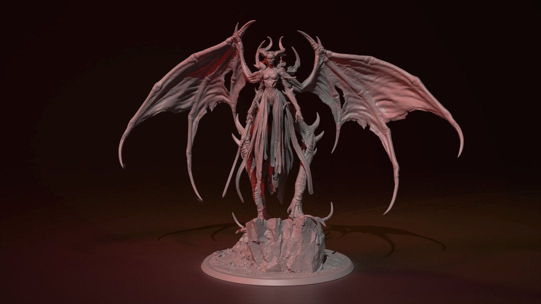 Demon Queen Premium XXL Tabletop Figure Rescaleminiatures Dungeons and ...