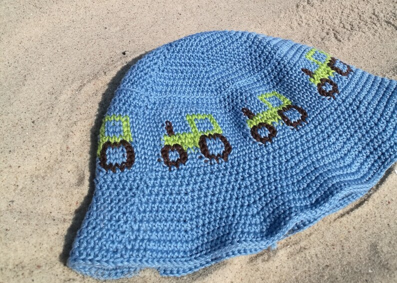 Tractor Bucket Hat Pattern for Baby, Toddler, Child, Woman and Men, Pdf ...