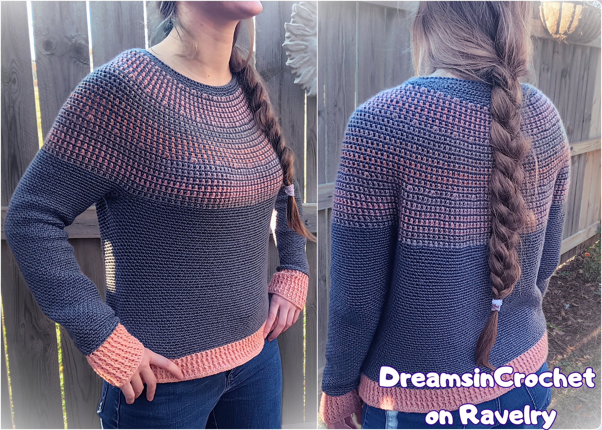 Top Down Crochet Sweater Pattern, Seamless Circular Yoke, Spiral ...